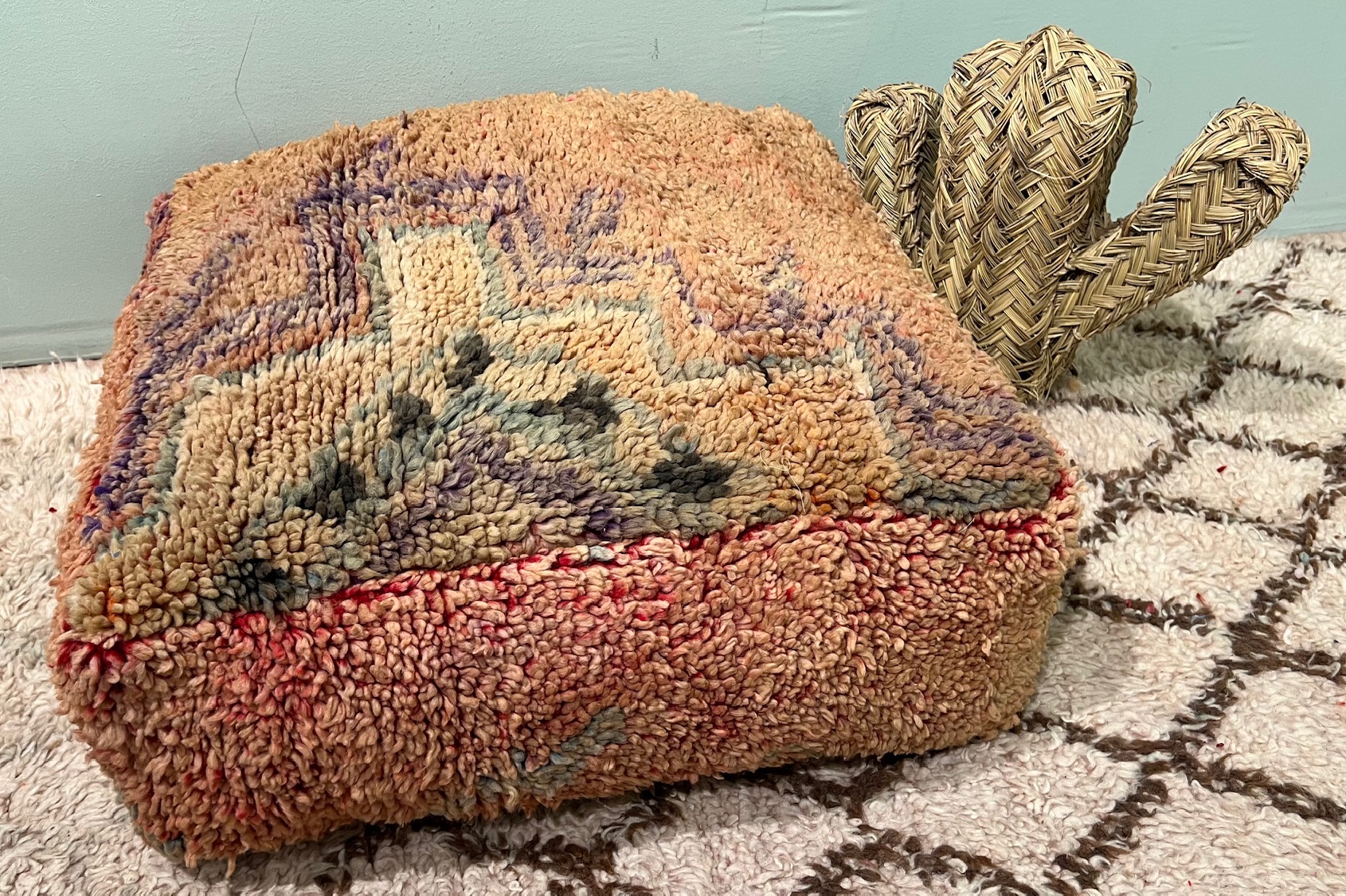 Marokkaanse Poef 60cm x 60cm x 25cm nr: 44091